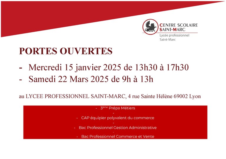 Inscriptions et infos pratiques — Collège Saint-Marc